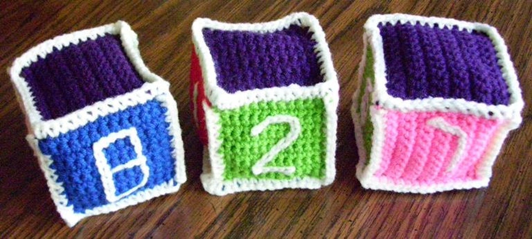 Crocheted Baby Blocks - Etsy