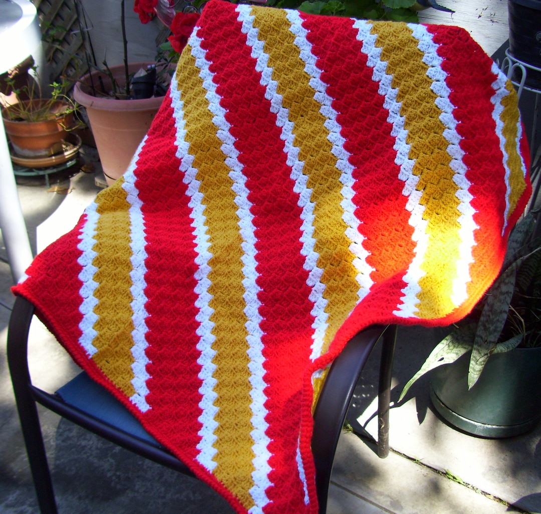 Kansas City Chiefs Crochet Blanket: Sports Fan Afghan - Etsy