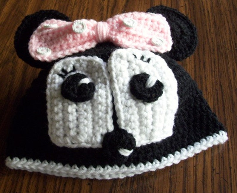 Crocheted Minnie Mouse Poncho & Hat - Etsy