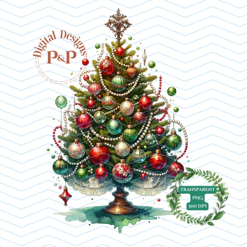 Popular Christmas Tree Png, Colorful Coquette Watercolor Christmas Png ...