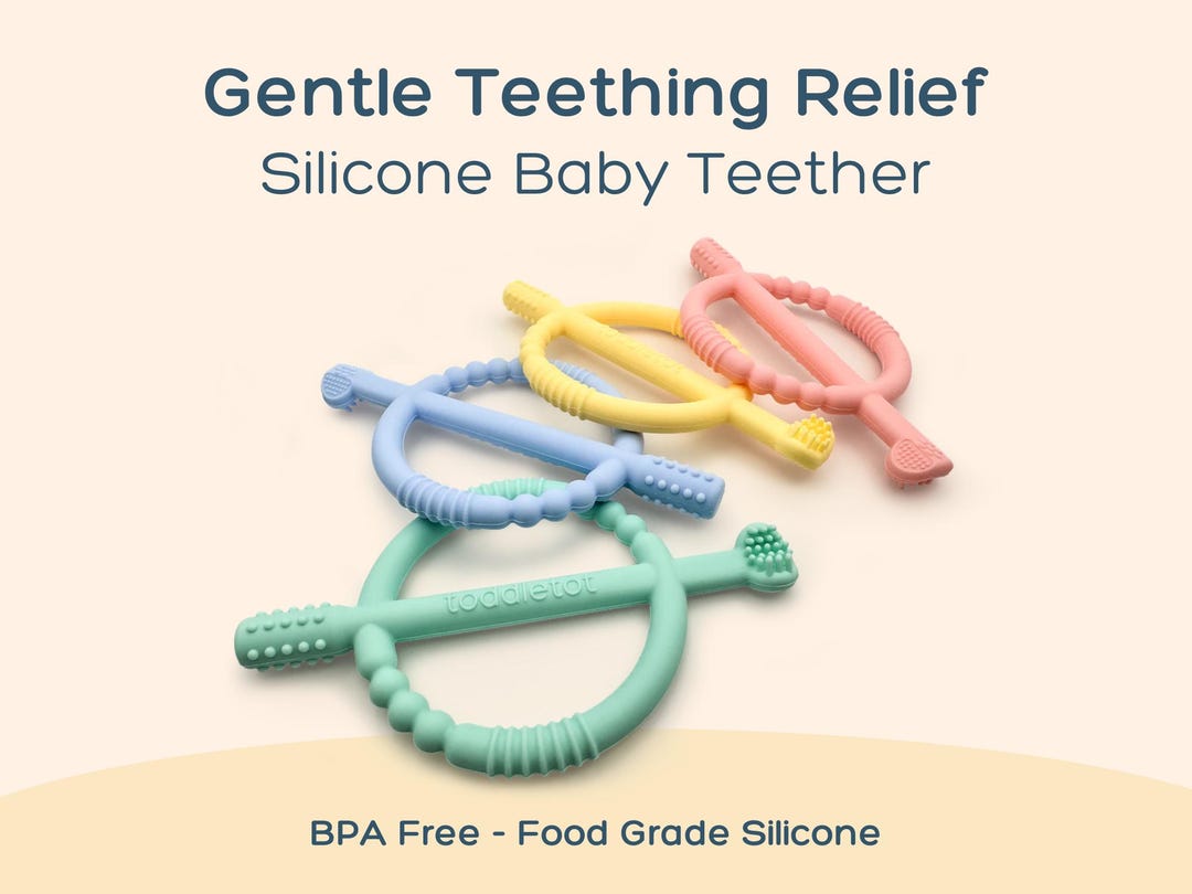 Gentle Silicone Baby Teethers - Pack of 4 | Teething Relief for Babies ...