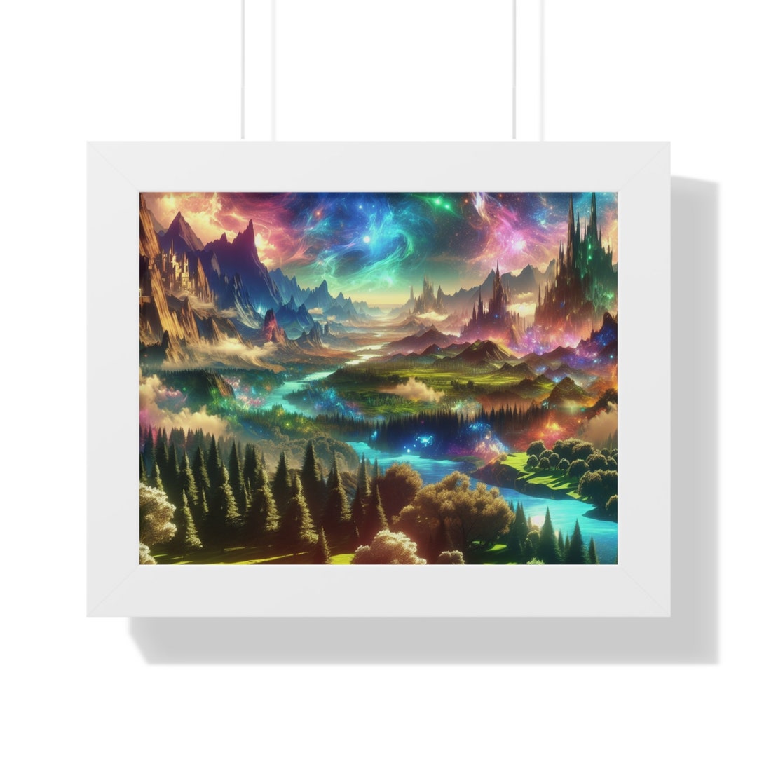 Framed Horizontal Poster Fantasy World - Etsy