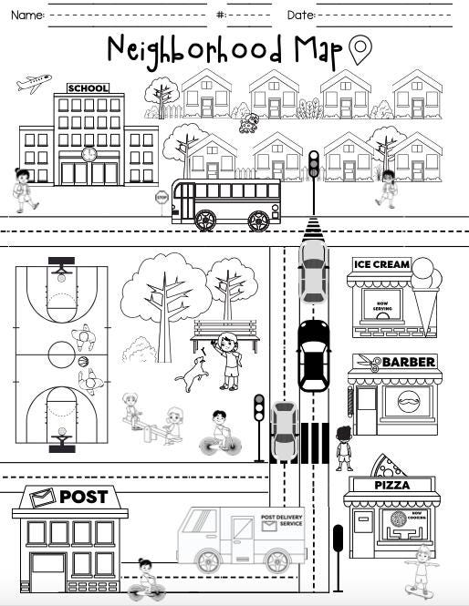 Map Skills Worksheets | Reading a Map | Cardinal Directions - Etsy