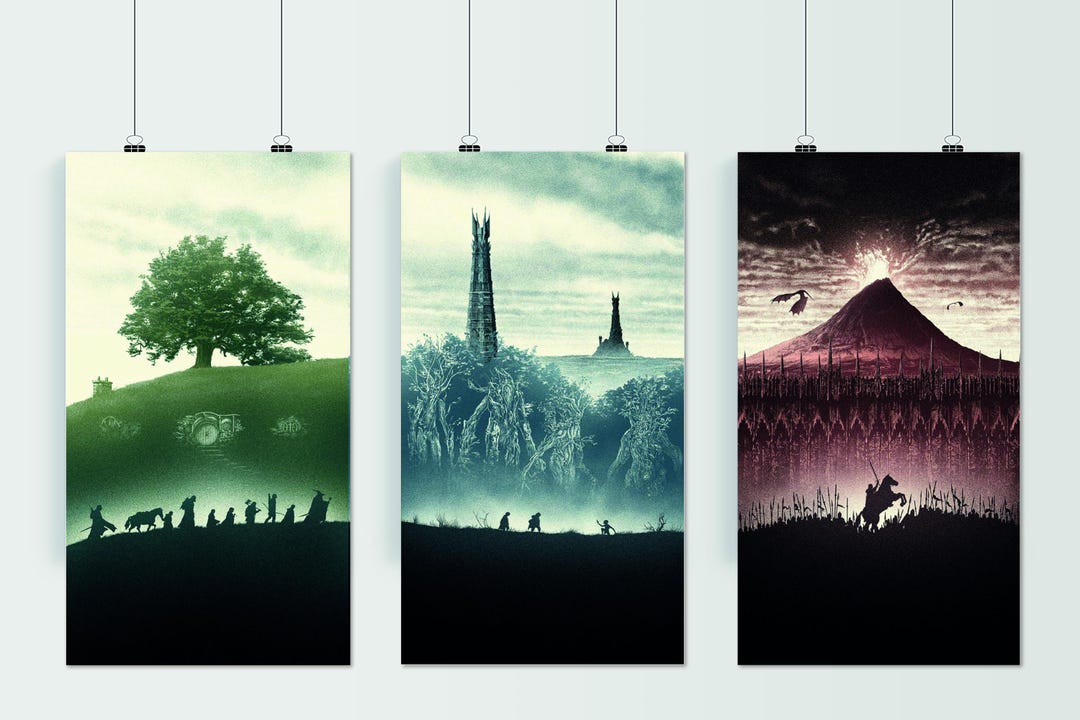 Lord of the Rings Poster, LOTR Art Print, Middle-earth Wall Art, LOTR ...