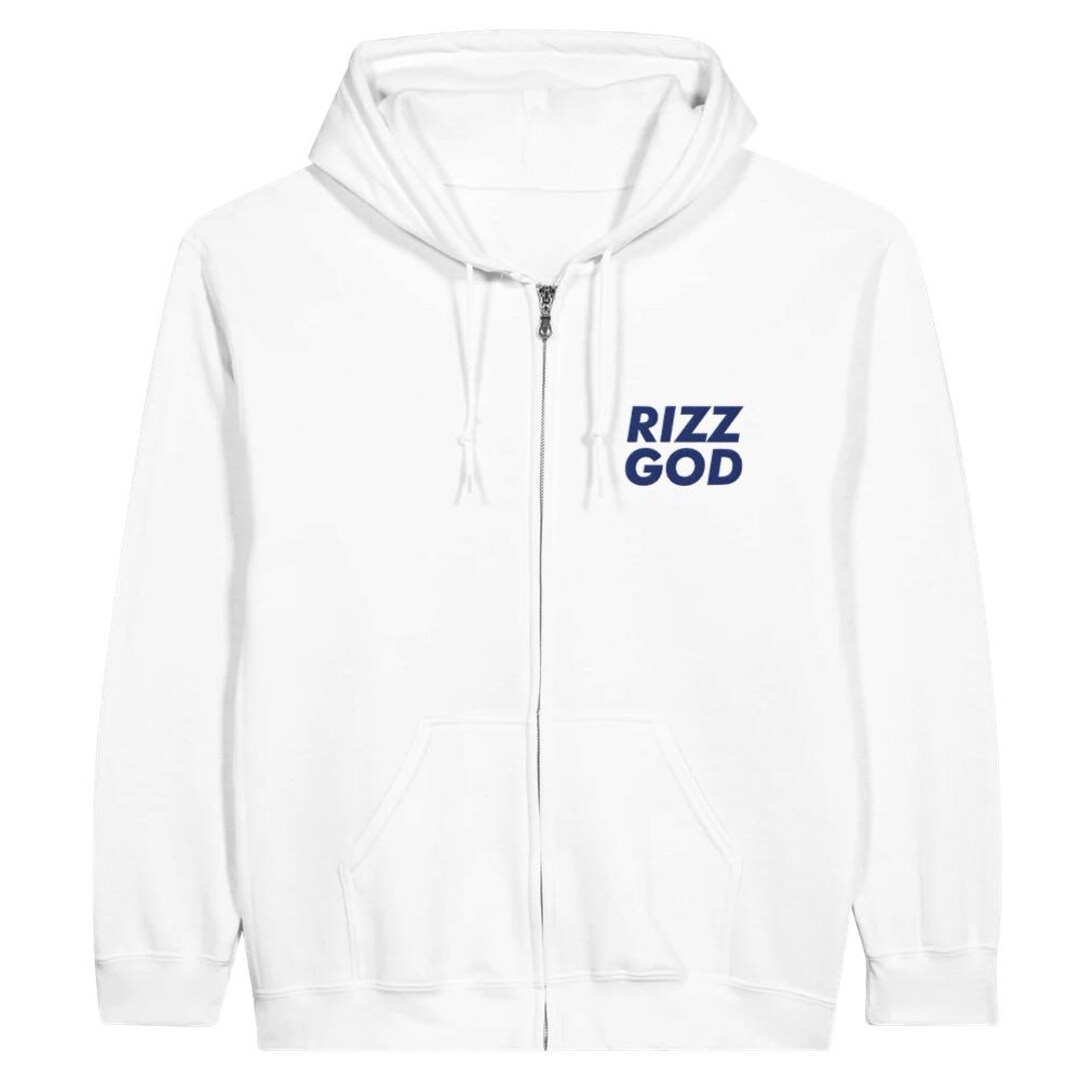Rizz God Classic Unisex Zip Hoodie White - Etsy