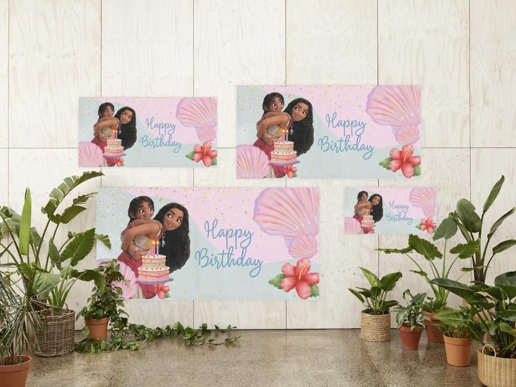 Moana 2 Birthday Banner, Moana Birthday Banner Download, Custom Moana ...