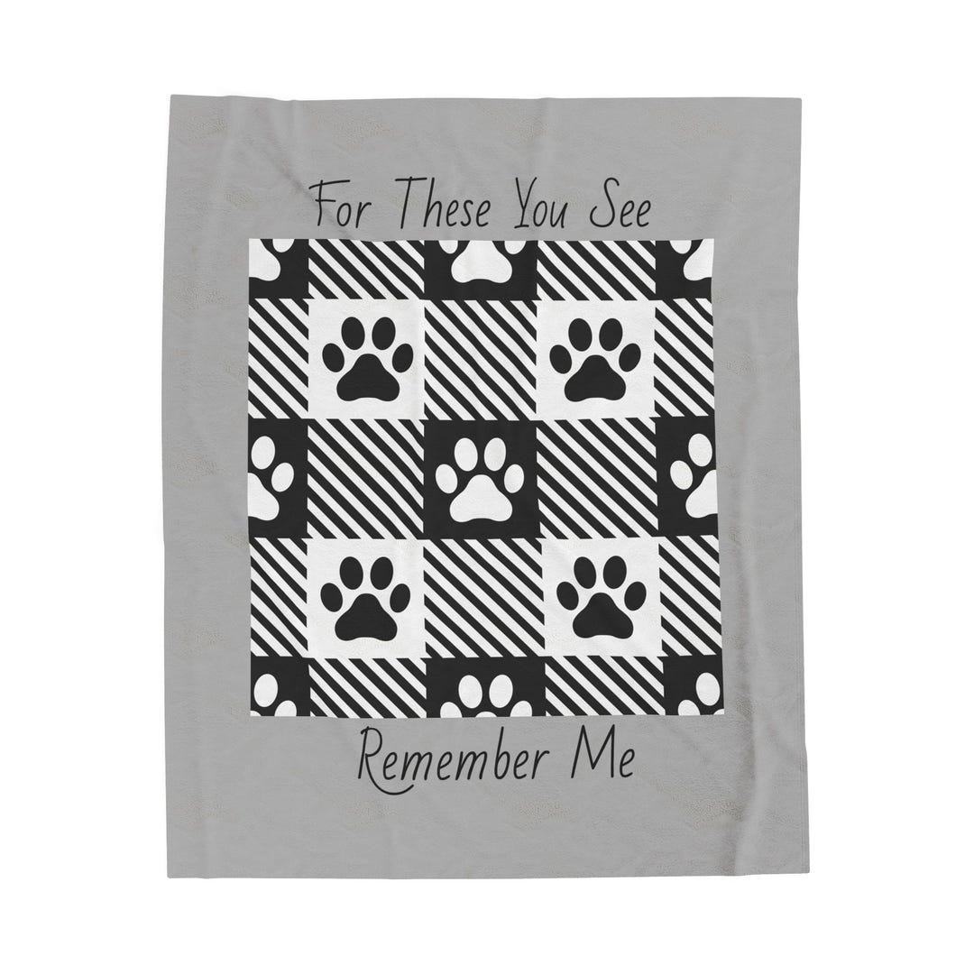 Remember Me pet Memorial Blanket, Gift for Pet Loss, Sympathy Pet ...