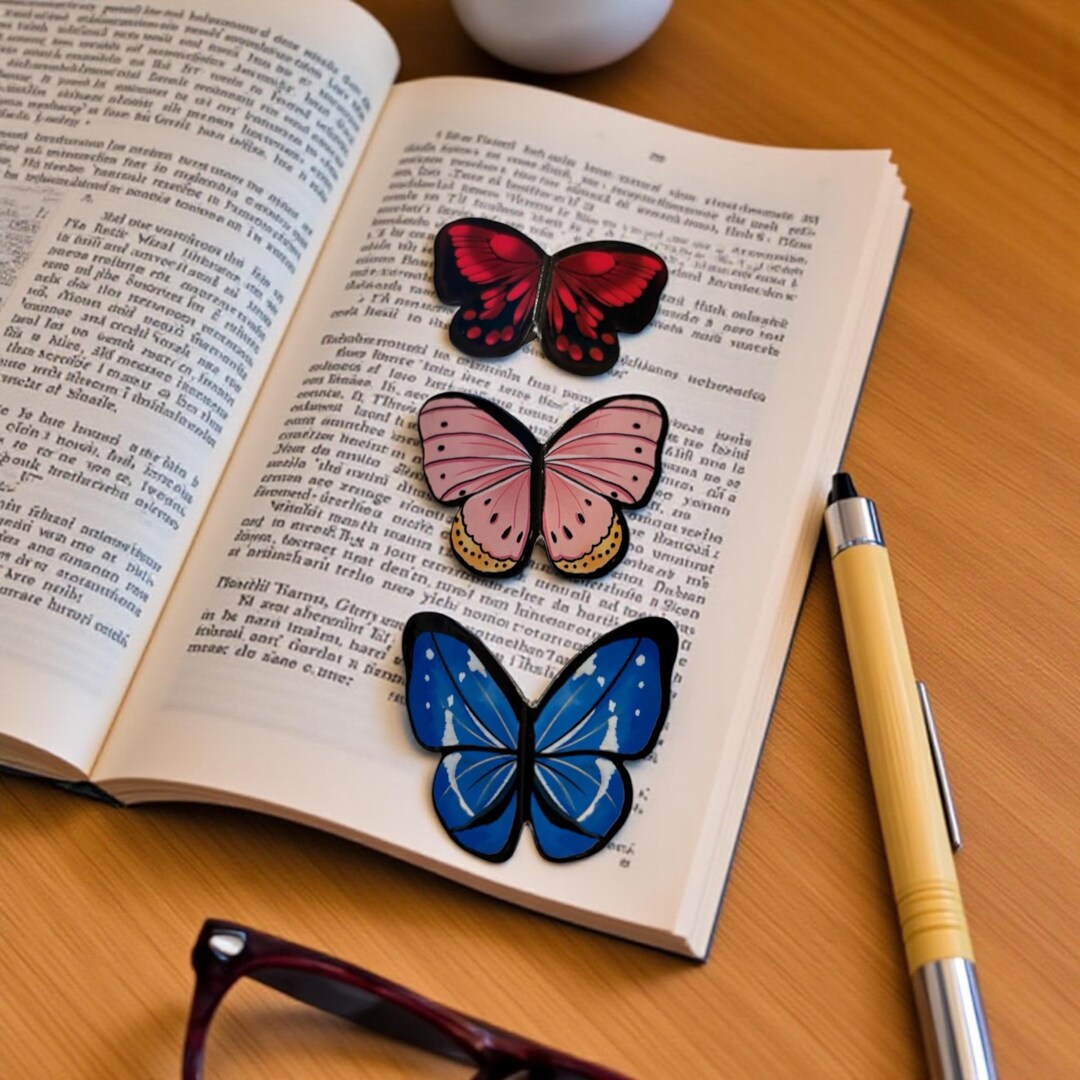 Butterfly Magnetic Bookmarks: Page Holder for Book Readers - Etsy
