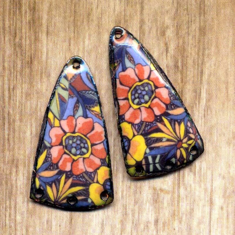 Copper Enamel Jewelry - Etsy