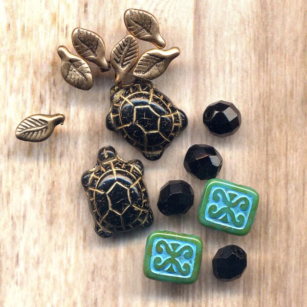 Turtle Glass Beads - Etsy