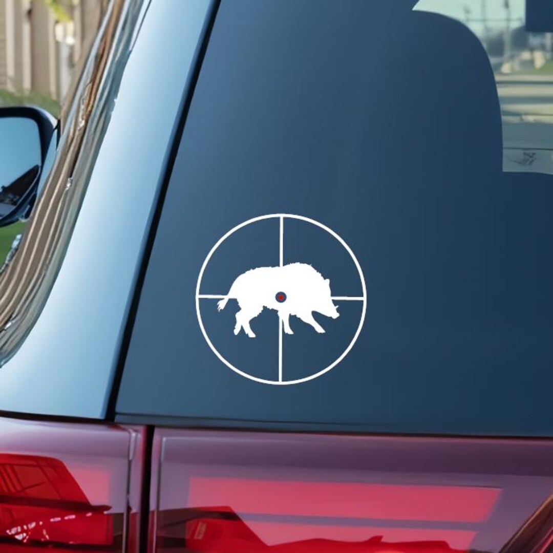 Hunting Scope Boar Vinyl Decal Sticker UV & Water Proof " - Etsy