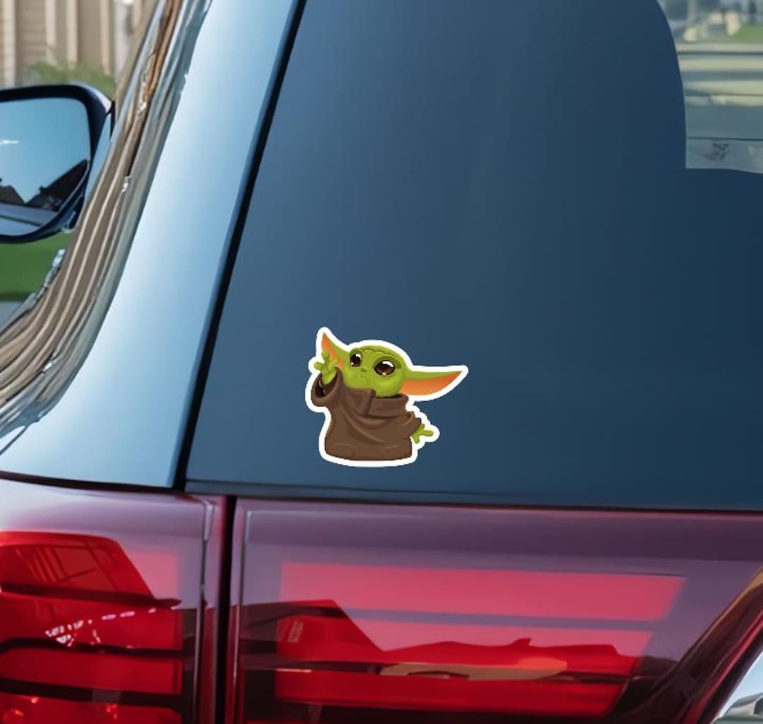 Cute Baby Yoda Vinyl Decal Sticker UV & Water Proof ''4.2 - Etsy