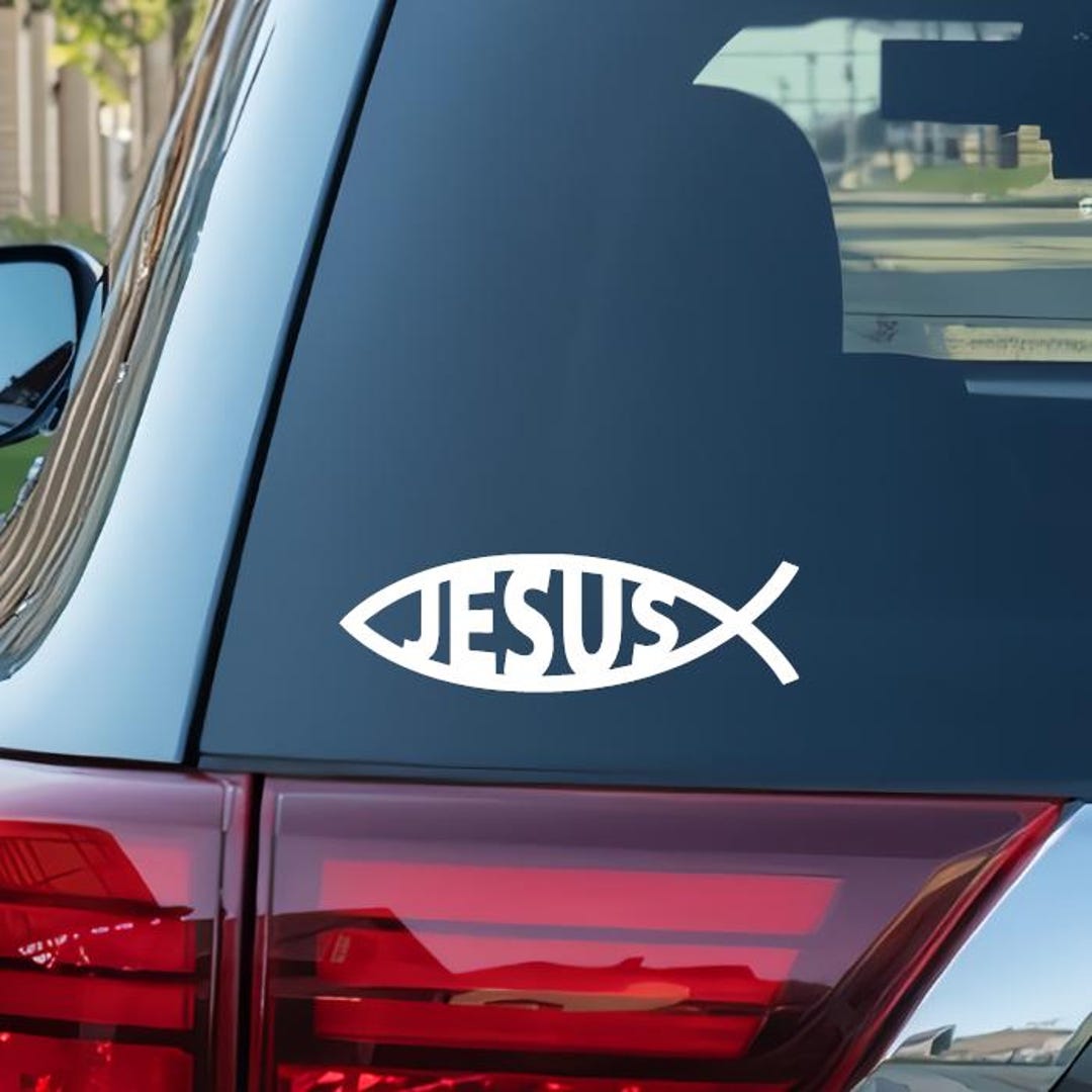 Jesus Fish Vinyl Decal Sticker UV & Water Proof 2x5 - Etsy