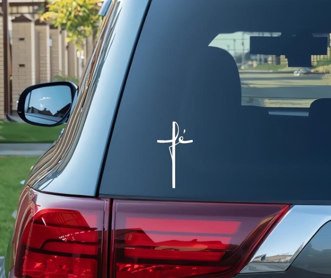 Cross Crucifix Fe 8x4 Inch Mexkogifts Vinyl Decals – UV Resistant ...