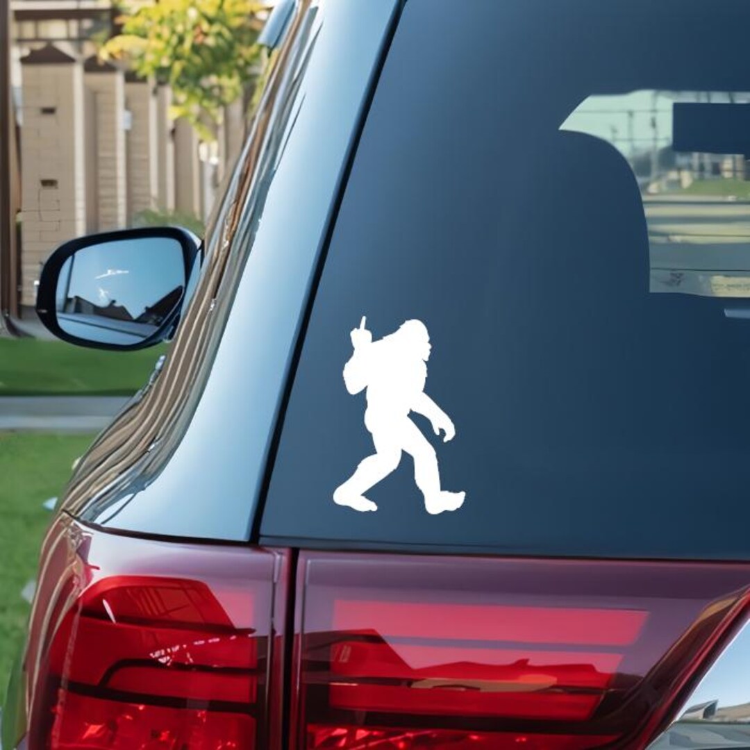 Big Foot Middle Finger Vinyl Decal Sticker UV & Water Proof " - Etsy
