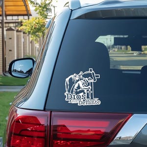 Dios Por Delante Vaquero 6" Inch Vinyl Decals – UV Resistant & Waterproof for Cars, Laptops and ...