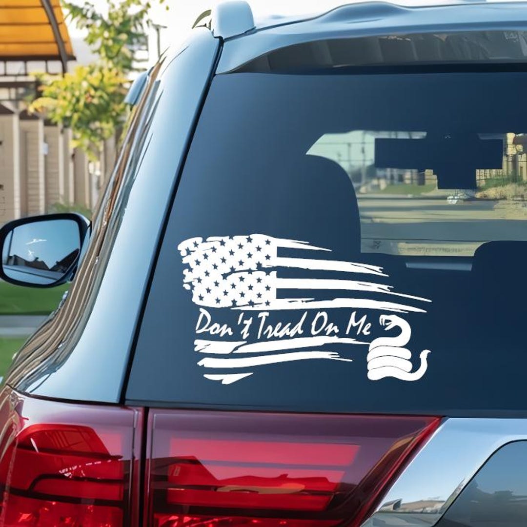DTOM Tattered Flag USA Vinyl Decal Sticker UV & Water Proof " - Etsy