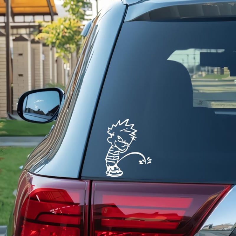Calvin Pee on Decal - Etsy