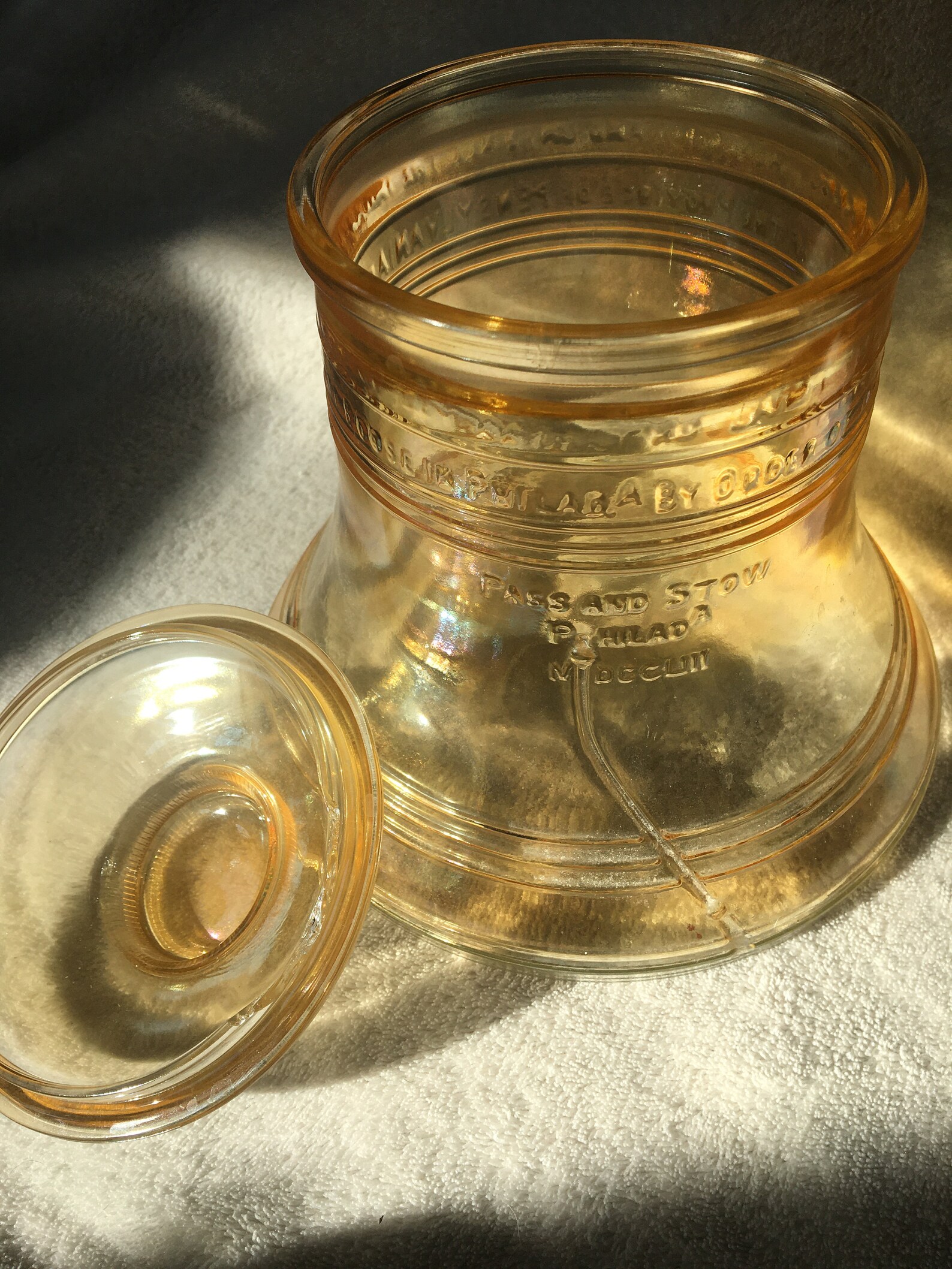 Pressed Glass Liberty Bell Jar/ Liberty Bell Vase/ Liberty | Etsy