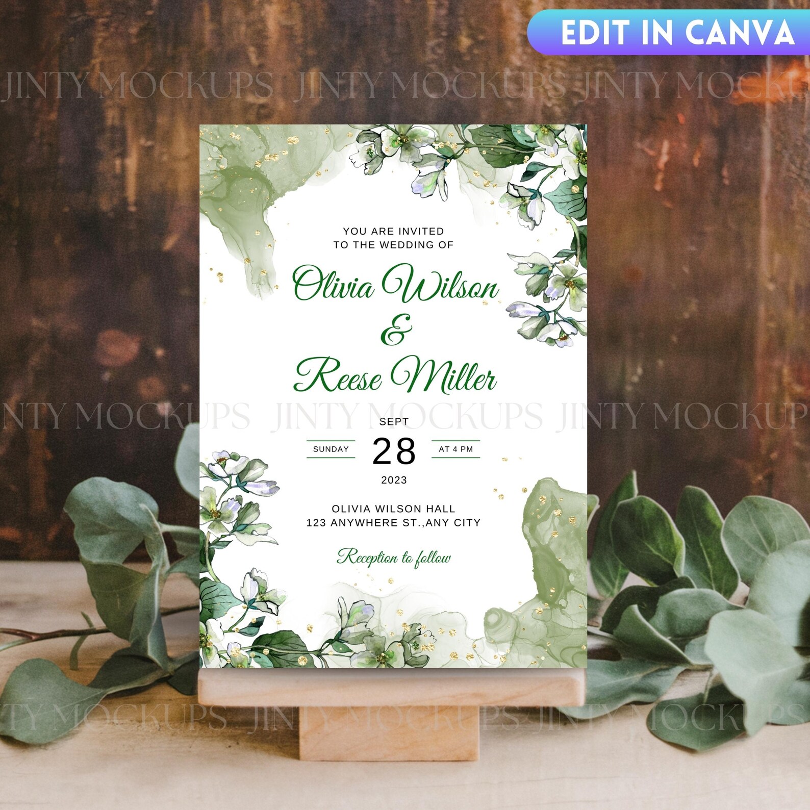 5x7 Invitation Mockup: Canva Drag & Drop Template (digital Download) - Etsy