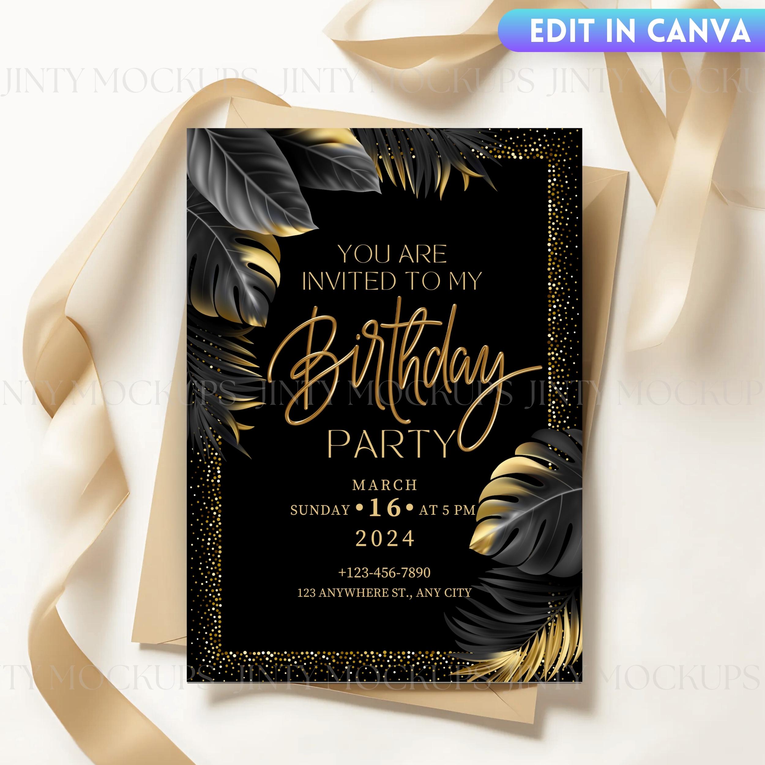5x7 Invitation Mockup: Canva Drag & Drop Template (digital Download) - Etsy