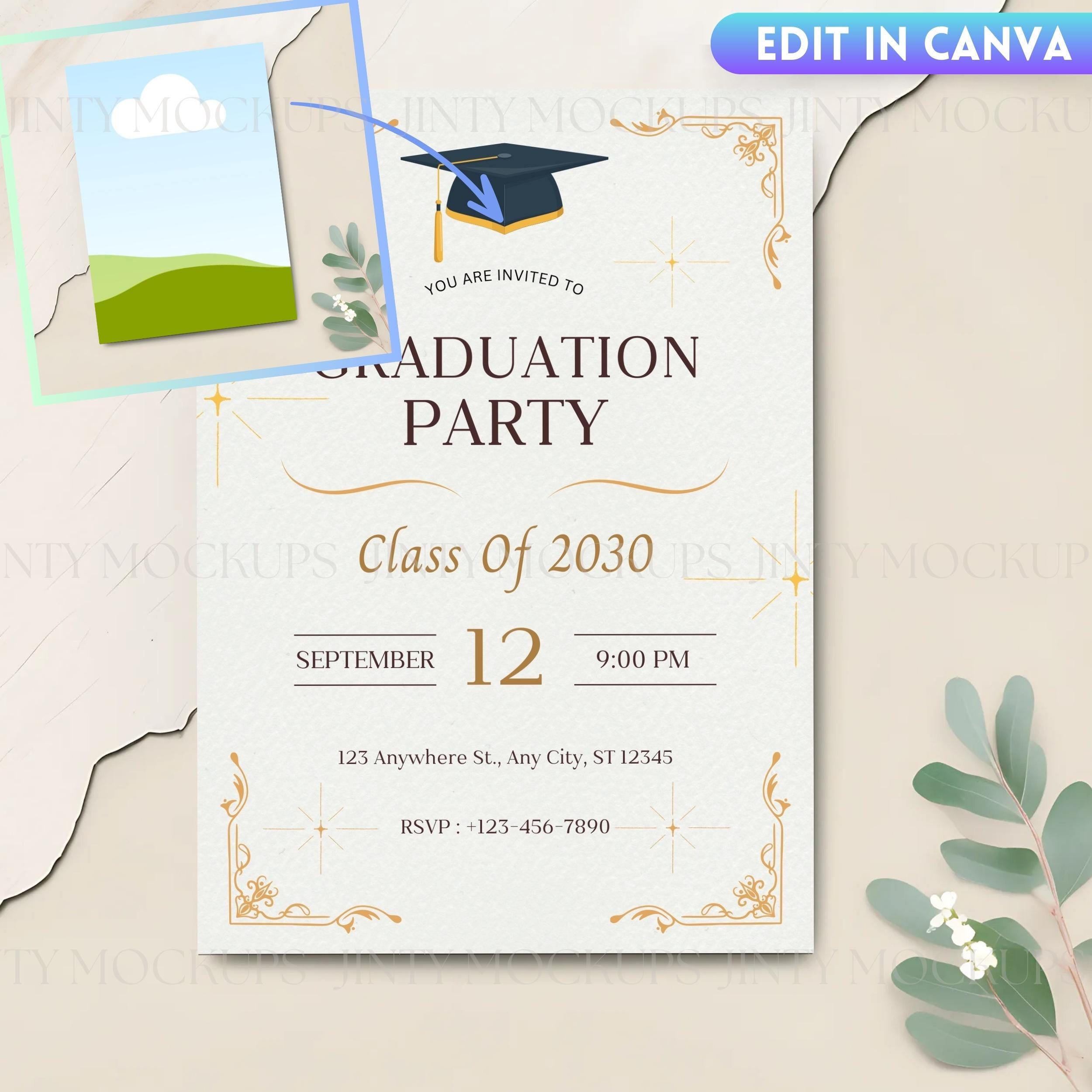 5x7 Invitation Mockup: Canva Drag & Drop Template (digital Download) - Etsy