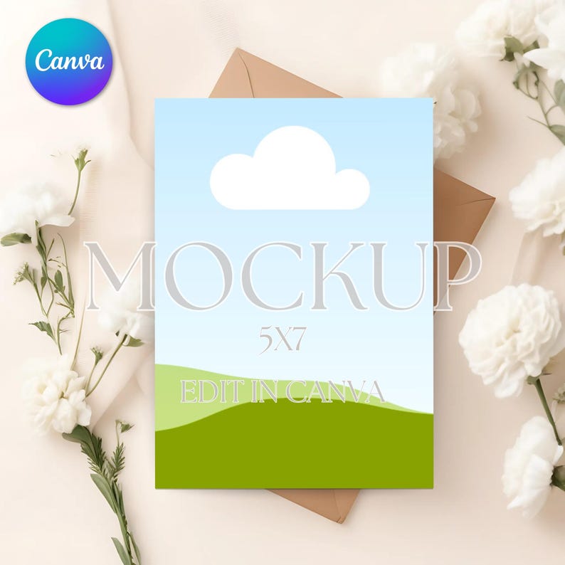 5x7 Invitation Mockup, Canva Drag & Drop Template (digital Download) - Etsy