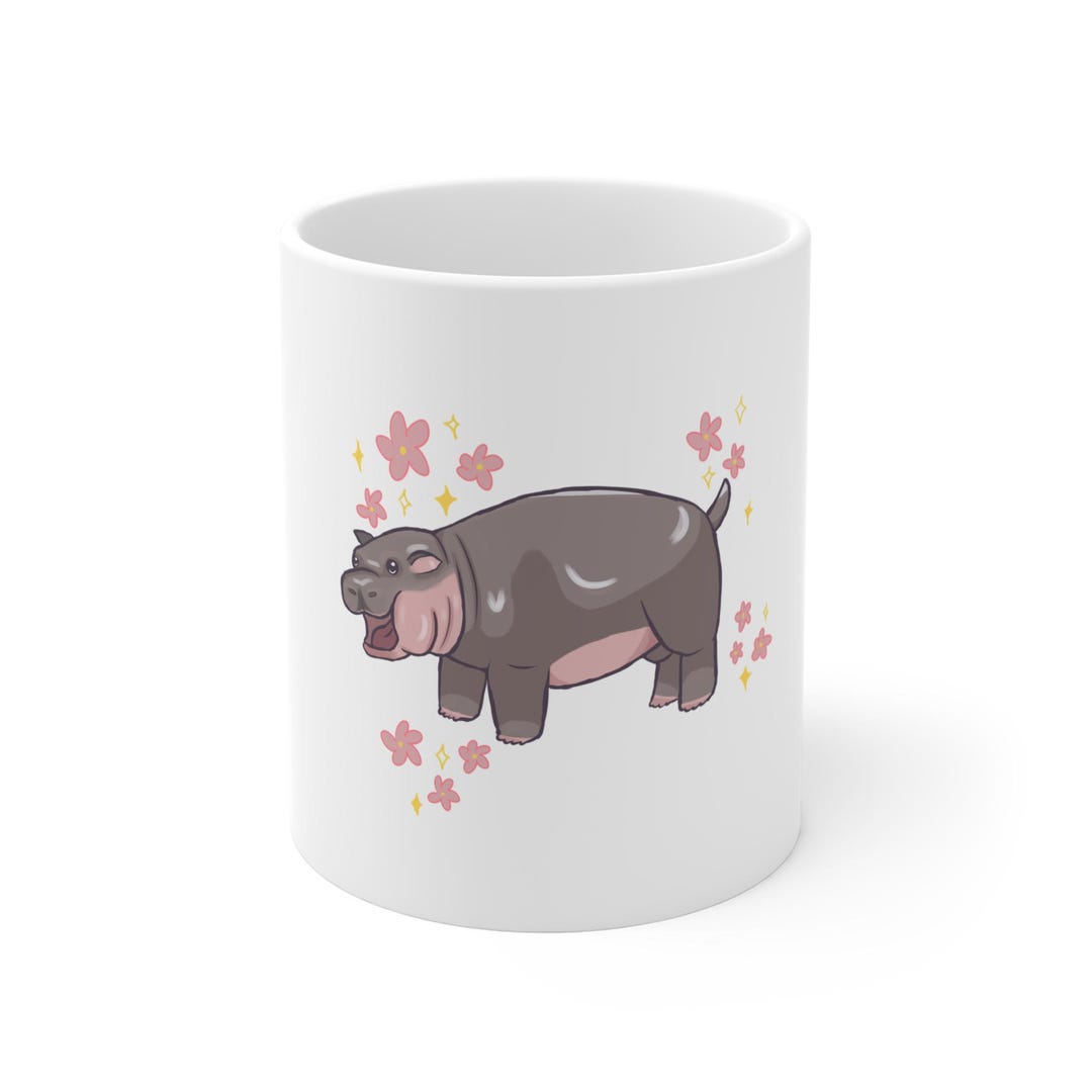 Cute Hippo Mug, Funny Animal Coffee Cup, Adorable Zoo Animal Tea Mug ...