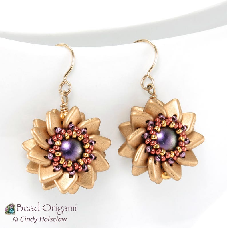 TUTORIAL Double Pinwheel Beaded Beads With 2-hole Triangle Beads PDF ...
