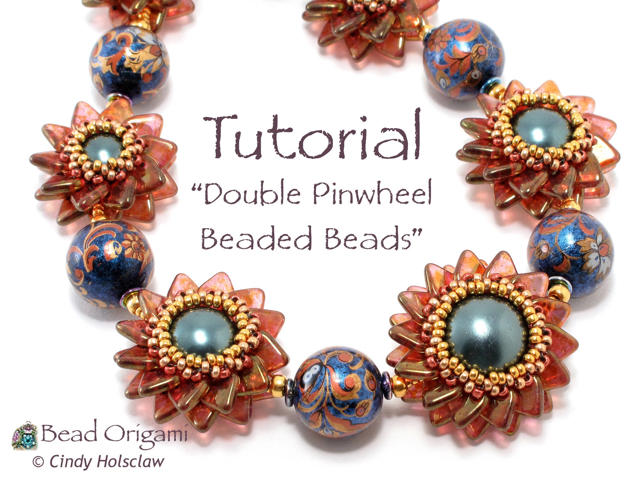 TUTORIAL Double Pinwheel Beaded Beads With 2-hole Triangle Beads PDF ...