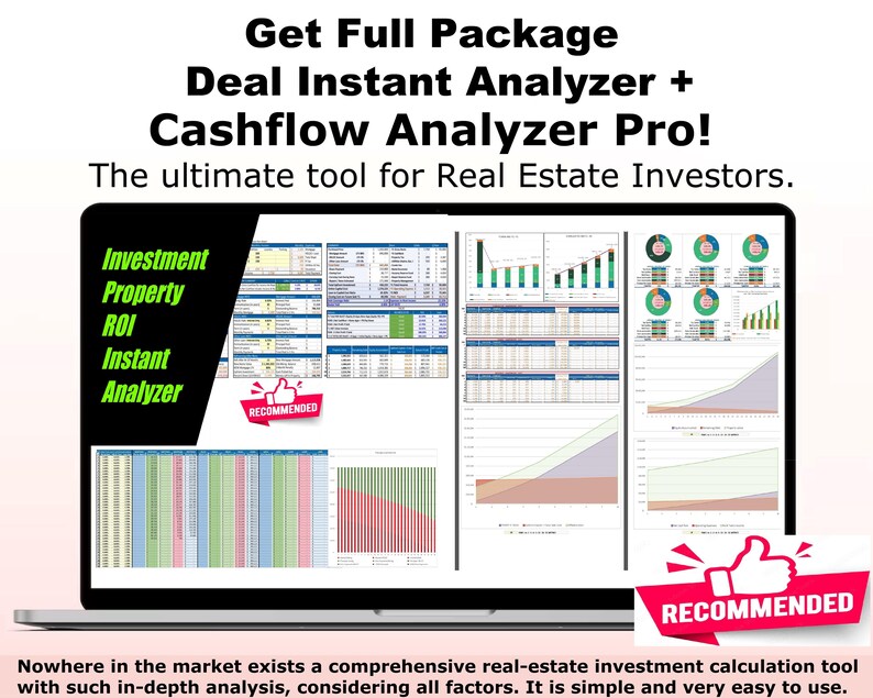 Cash Flow Analyzer Pro With Deal Instant Analyzer. Investment Property ...