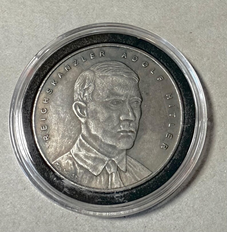 Nazi Germany WWII , Adolph Hitler Commemorative Metal Coin. “FREE ...