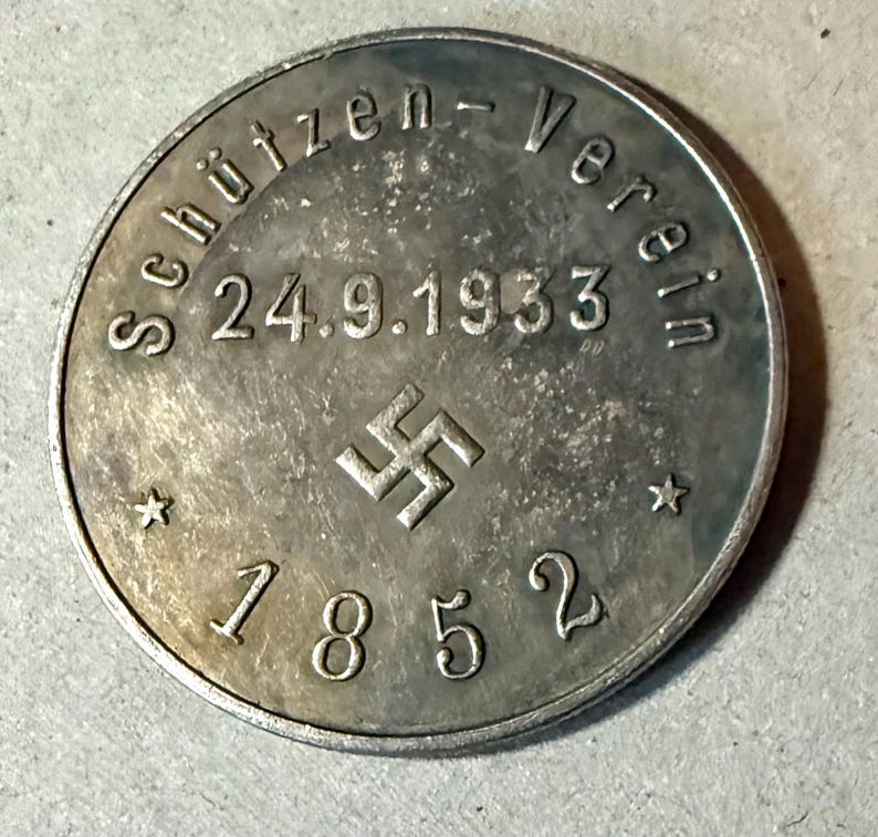 Nazi Germany WWII , Adolph Hitler Commemorative Metal Coin. “FREE ...