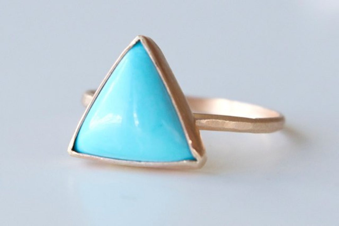 Turquoise Ring in Recycled 14k Gold Turquoise and Gold Ring Statement ...