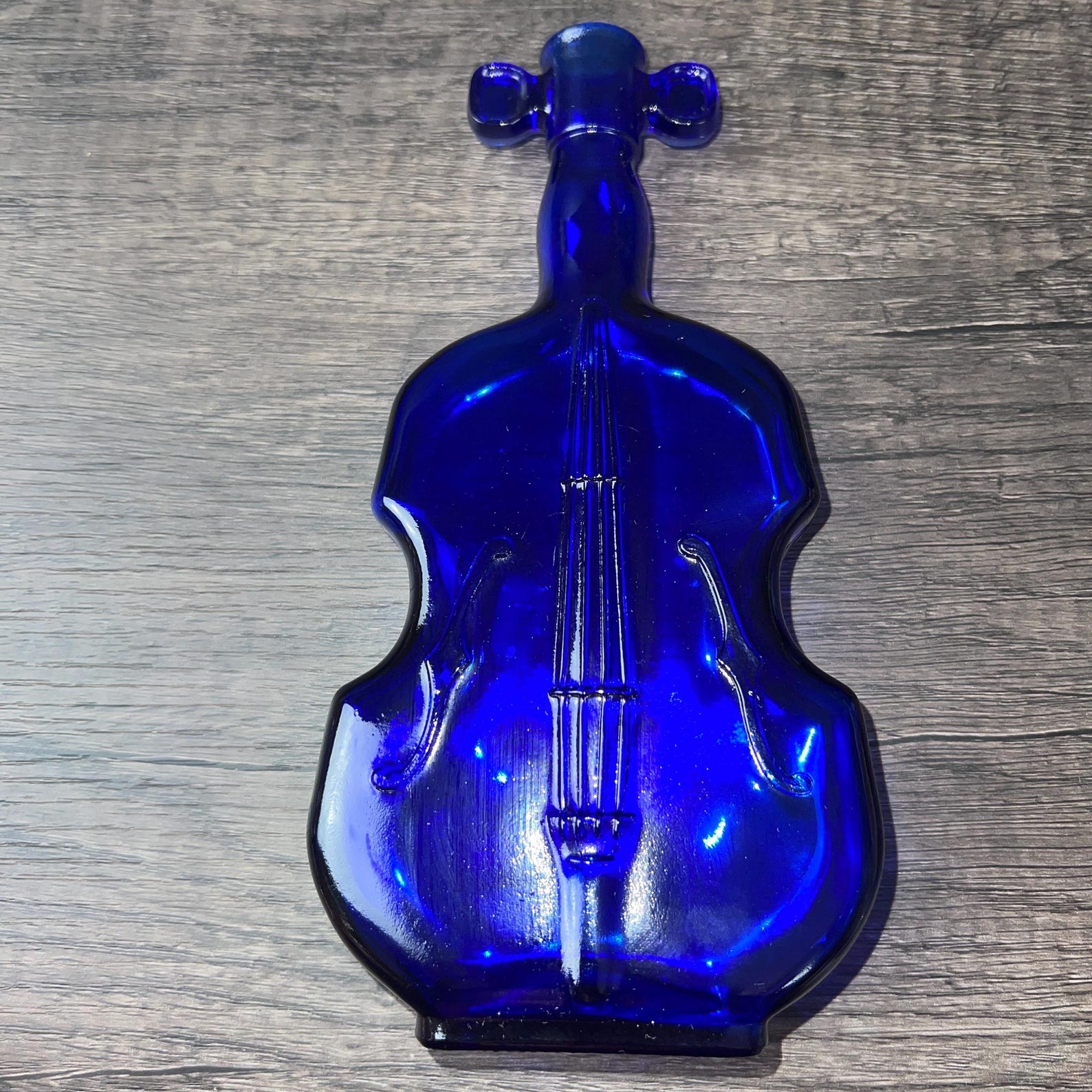 Vintage Cobalt Blue Depression Glass Cello Instrument Glass 8 Figure - Etsy