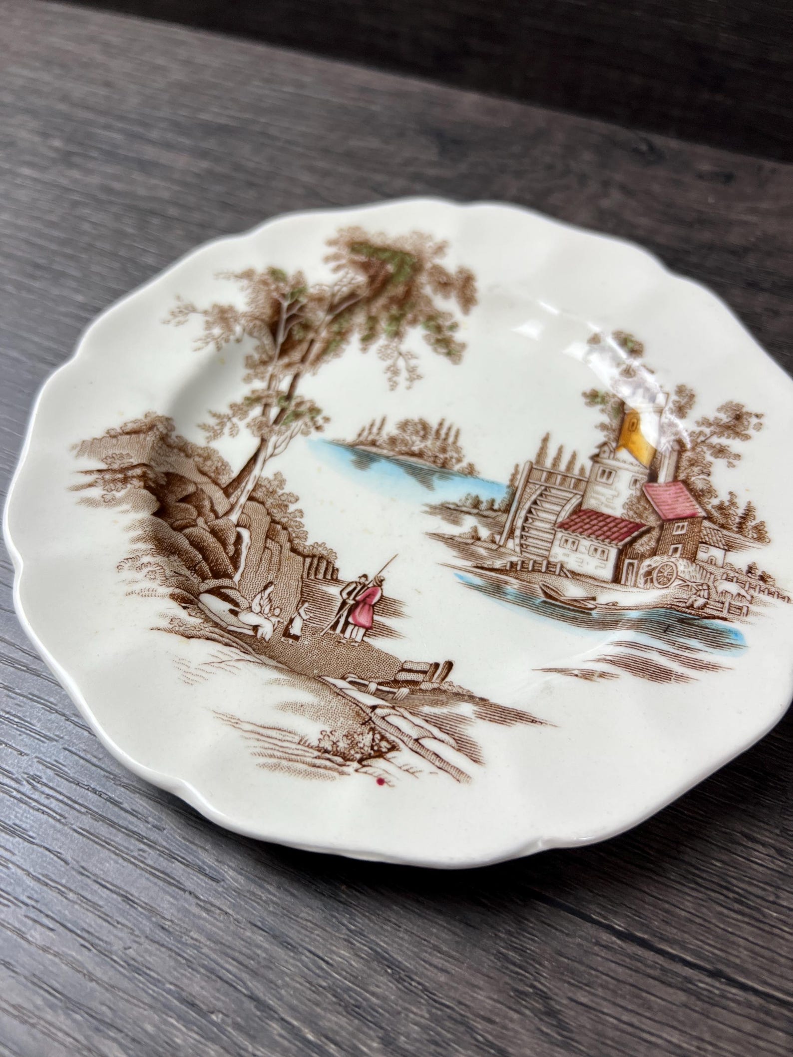 Vintage the Old Mill Settlers Farm Scene by Johnson Brothers 6” Plate ...