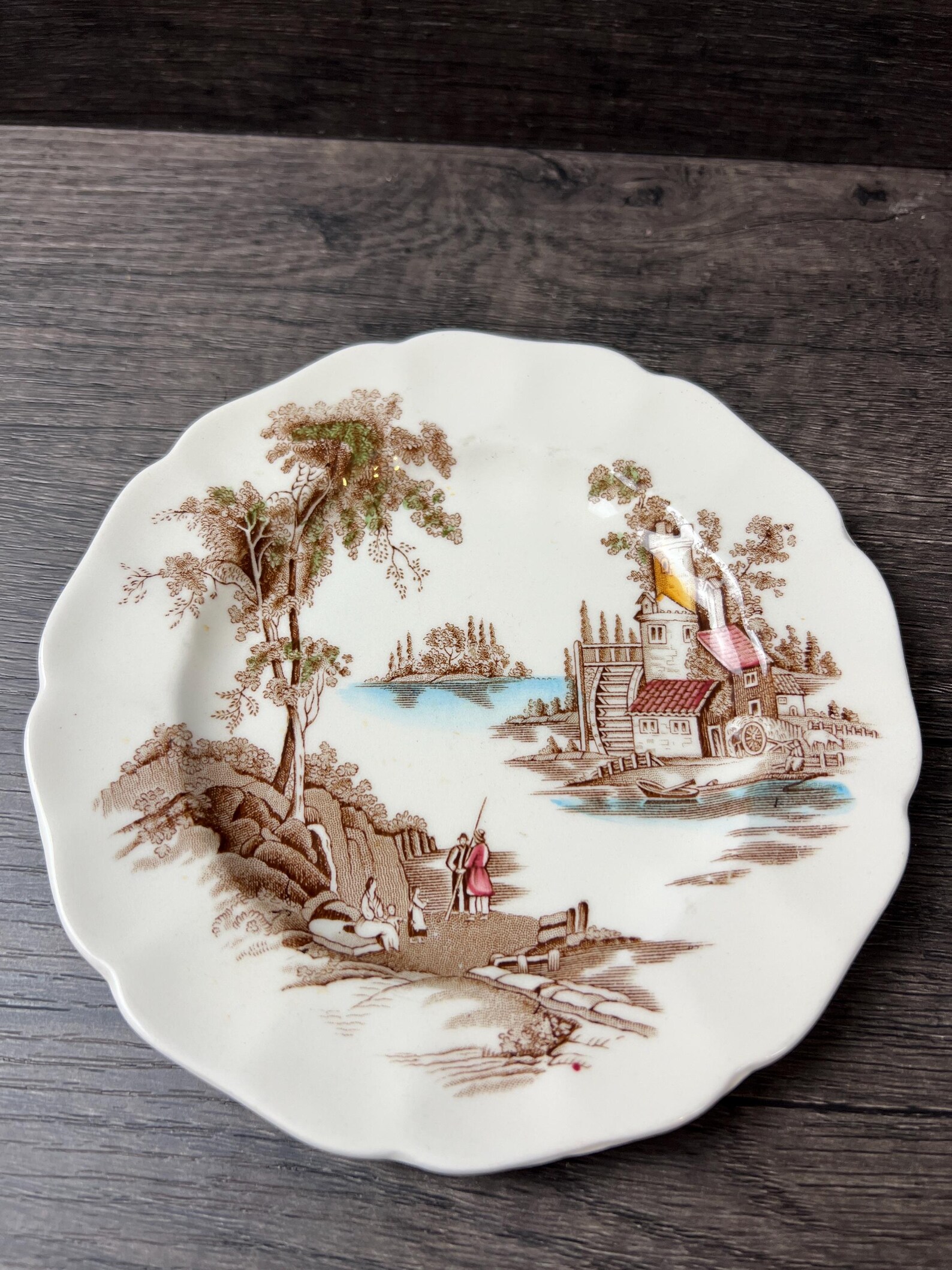 Vintage the Old Mill Settlers Farm Scene by Johnson Brothers 6” Plate ...