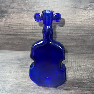 Vintage Cobalt Blue Depression Glass Cello Instrument Glass 8 Figure - Etsy