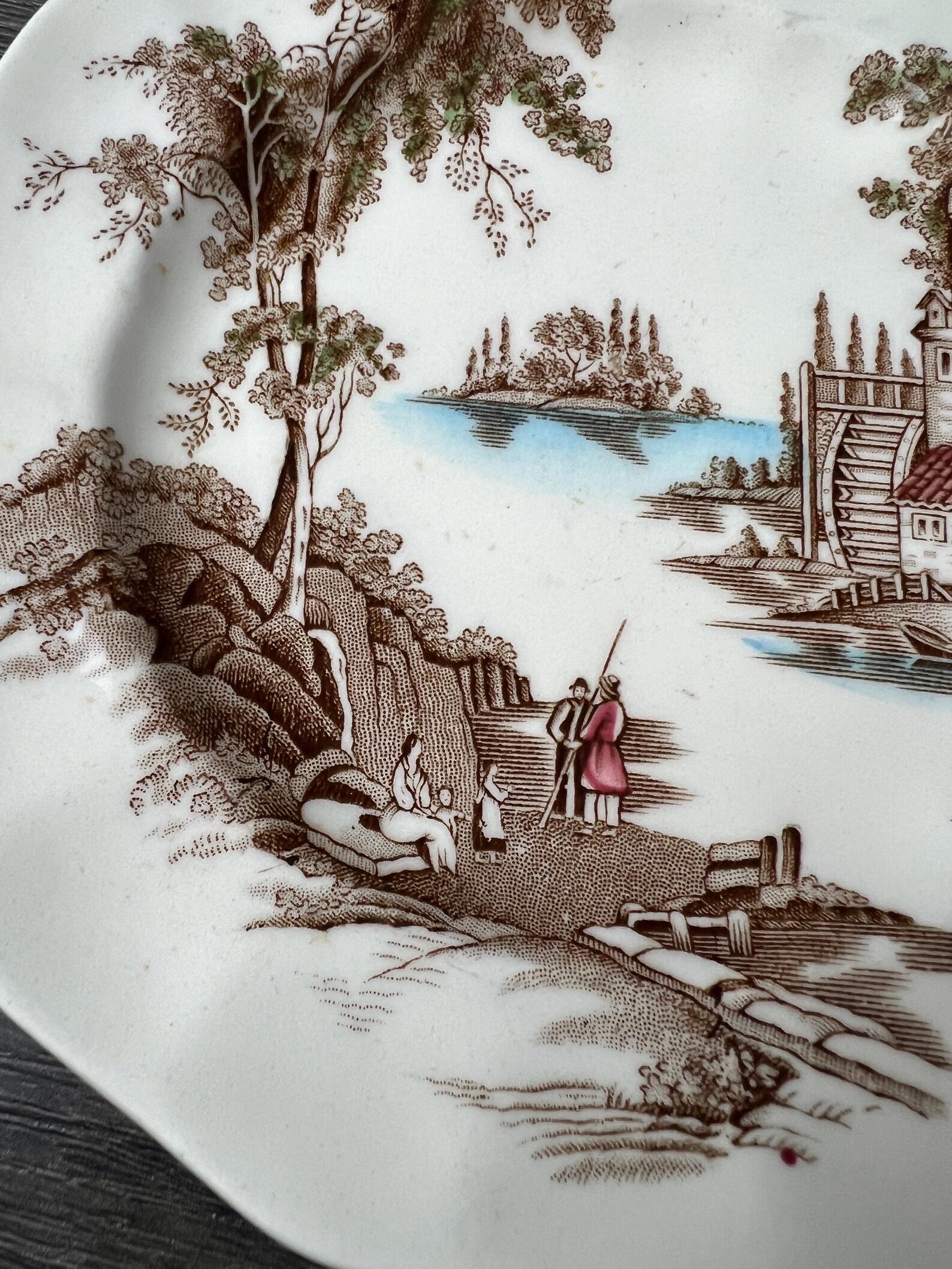 Vintage the Old Mill Settlers Farm Scene by Johnson Brothers 6” Plate ...