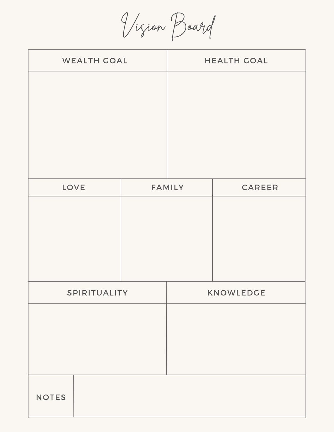 Vision Board and Planner Bundle | Daily, Weekly, Yearly Goal Setters ...