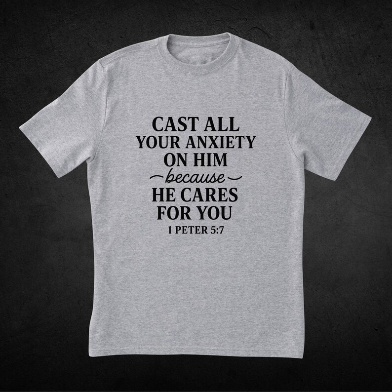 Cast All Your Anxiety on Him SVG & Printable Bible Verse – 1 Peter 5:7 ...