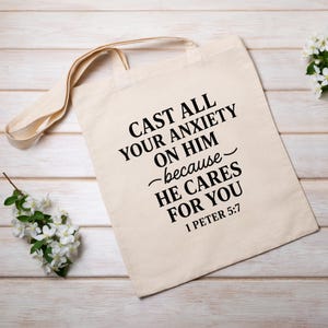 Cast All Your Anxiety on Him SVG & Printable Bible Verse – 1 Peter 5:7 ...
