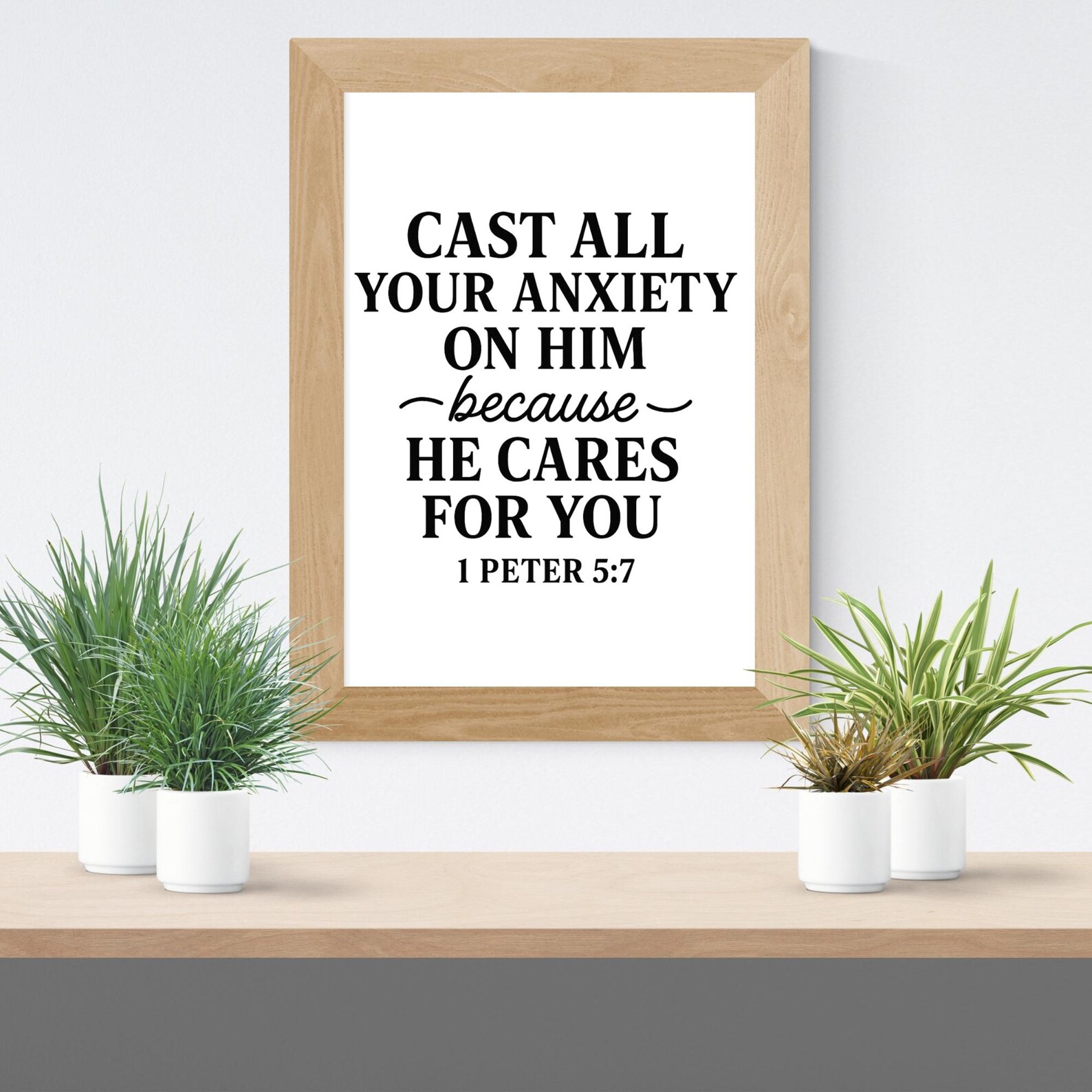Cast All Your Anxiety on Him SVG & Printable Bible Verse – 1 Peter 5:7 ...