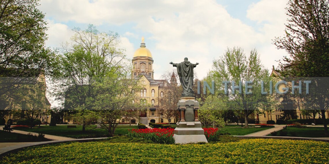 Golden Dome at University of Notre Dame and Spring Tulips - Etsy