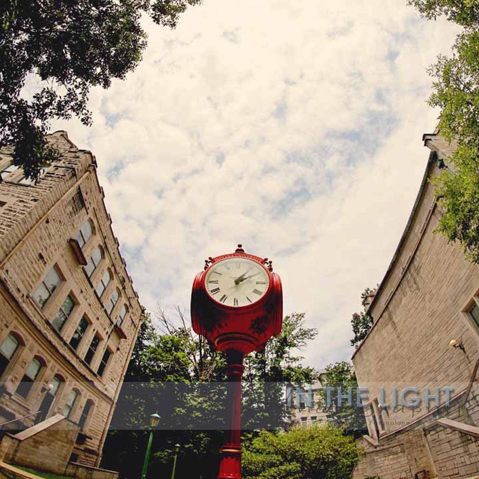 Indiana University Red Clock 2 - Fine Art Photography - Square 8x8 ...