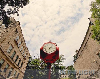 Indiana University Red Clock Fine Art Photograpy 8x10 | Etsy