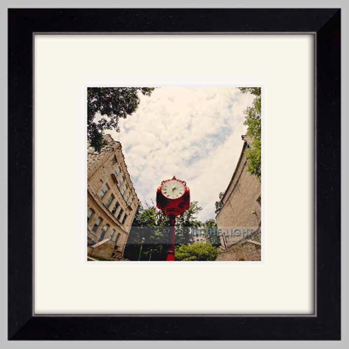 Indiana University Red Clock 2 - Fine Art Photography - Square 8x8 ...