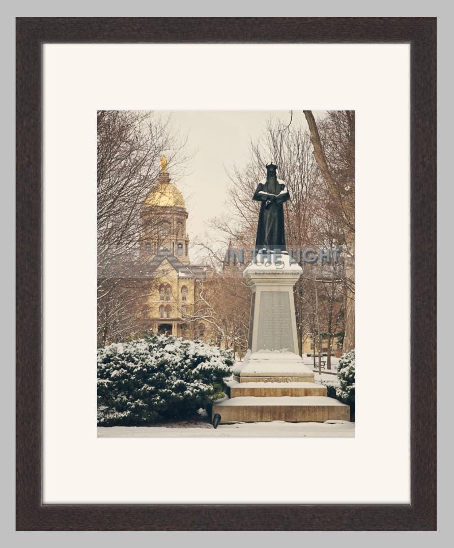 Golden Dome at University of Notre Dame and Father Sorin - Fine Art ...