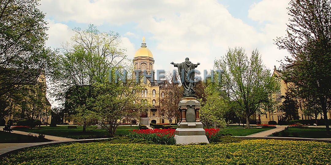 Golden Dome at University of Notre Dame and Spring Tulips - Fine Art ...