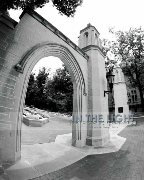Indiana University Sample Gates Black & White Fine Art | Etsy